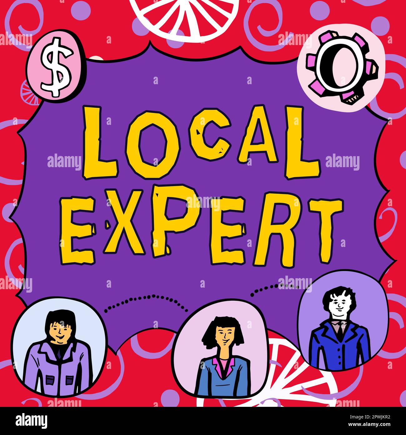 Writing displaying text Local Expert, Business approach offers ...