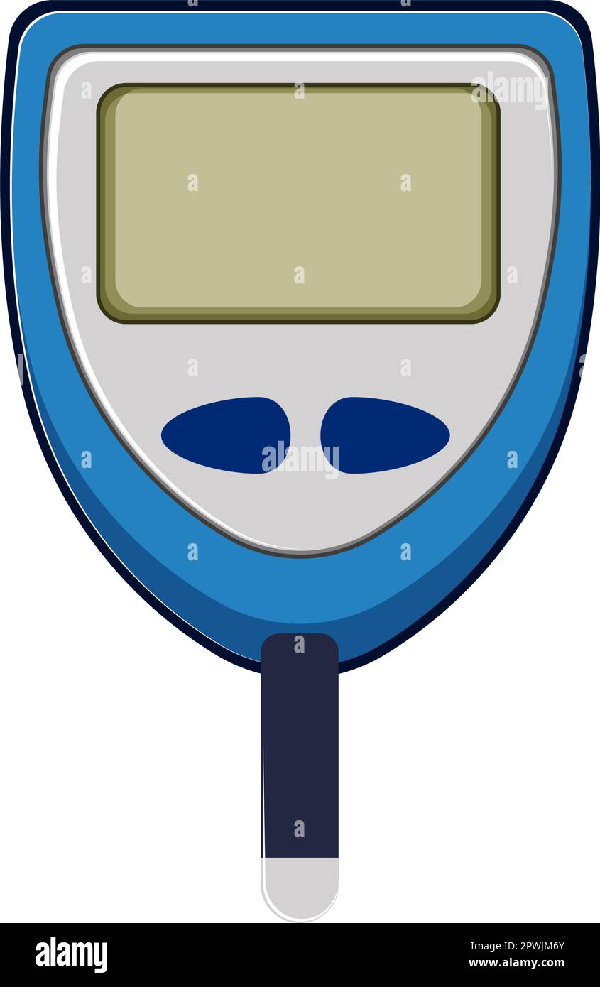 test blood glucometer cartoon. control level, care sugar test blood ...