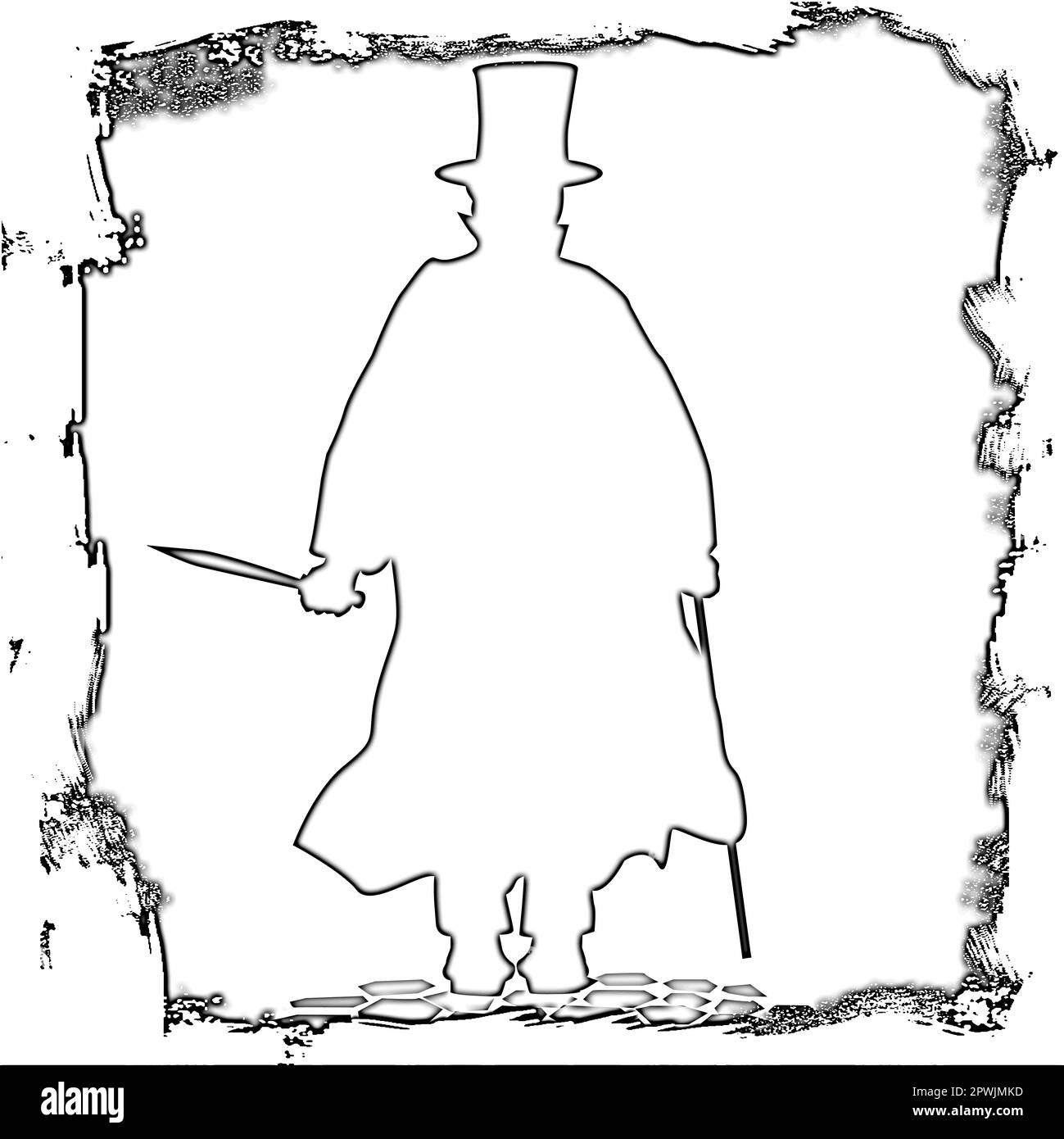 Jack the Ripper on the cobble streets of London Stock Photo - Alamy