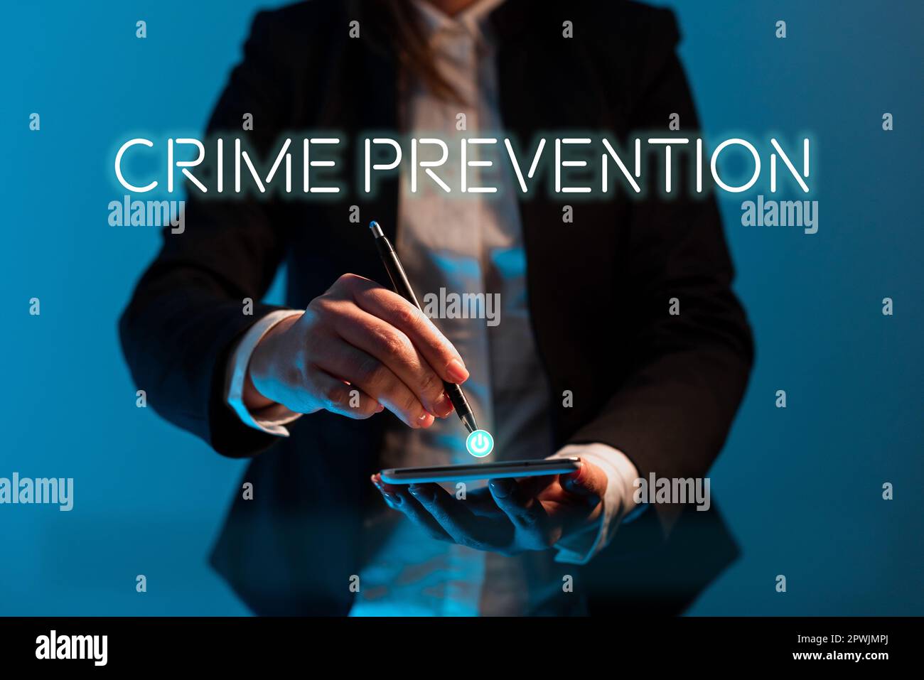 Hand writing sign Crime Prevention, Business concept Federal Offense ...