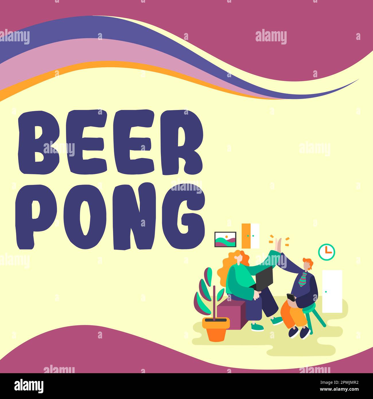 Text showing inspiration Beer Pong, Word Written on a game with a set ...