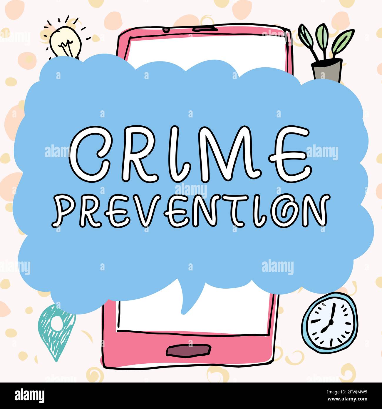 Conceptual display Crime Prevention, Business showcase Federal Offense ...