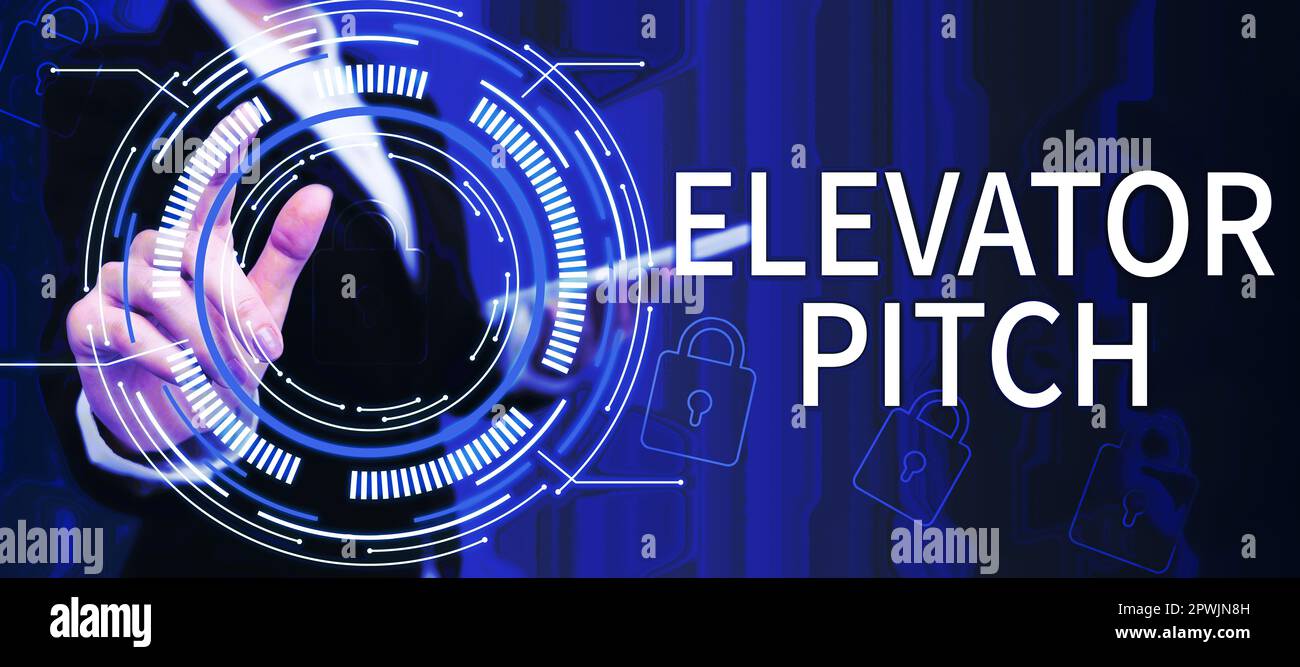 Hand writing sign Elevator Pitch, Concept meaning A persuasive sales ...