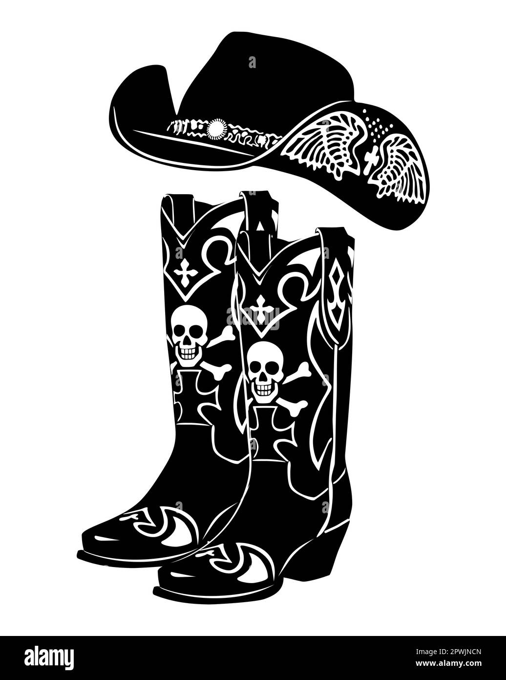 Western boots texas Black and White Stock Photos & Images - Alamy