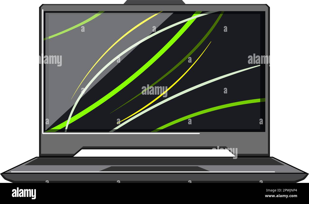 digital laptop gaming cartoon. keyboard neon, internet game digital ...