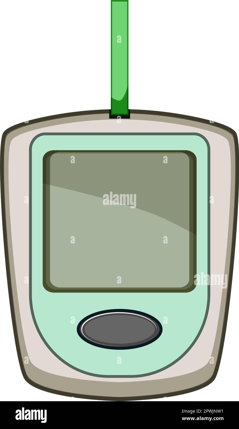 control blood glucometer cartoon. level care, sugar insulin control ...