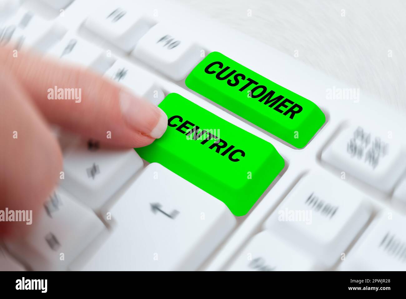 Sign displaying Customer Centric, Word for process of looking after ...