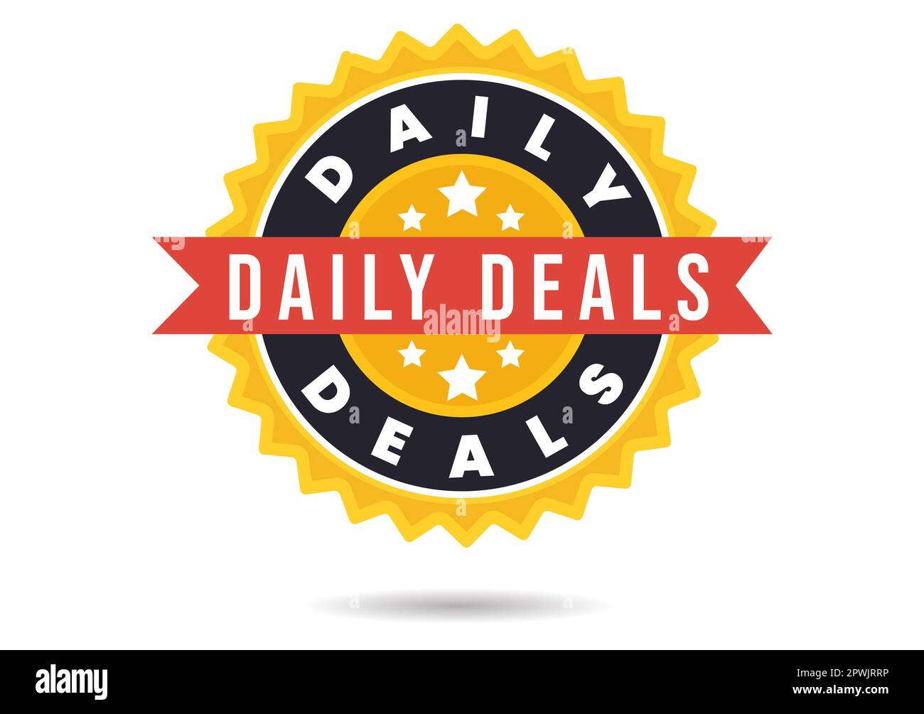 Daily Deals of The Day with Decorative Lettering Text Style for Poster ...