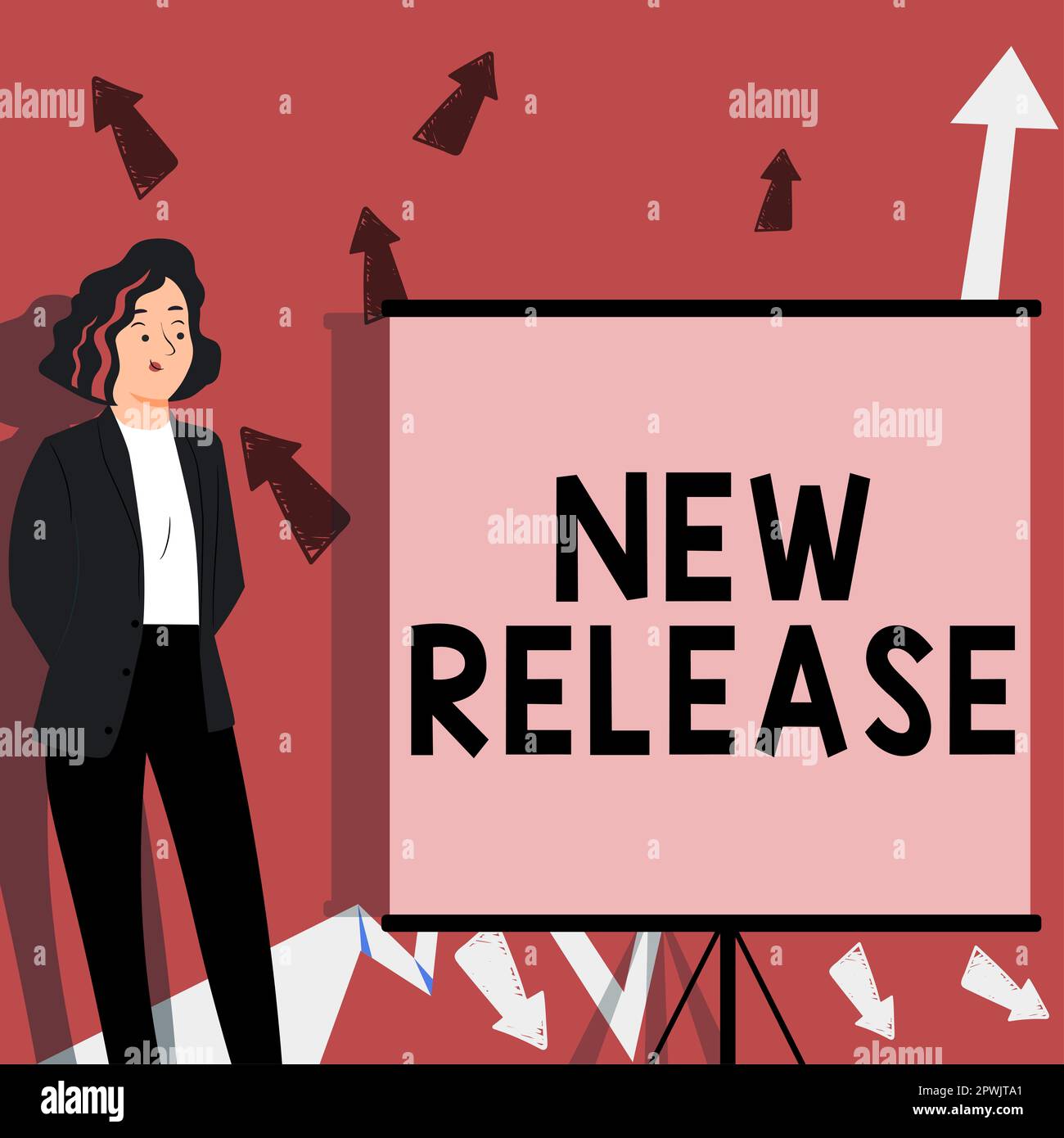 Conceptual caption New Release, Concept meaning announcing something ...