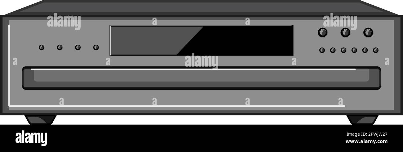 audio cd player cartoon. sound retro, stereo entertainment audio cd ...