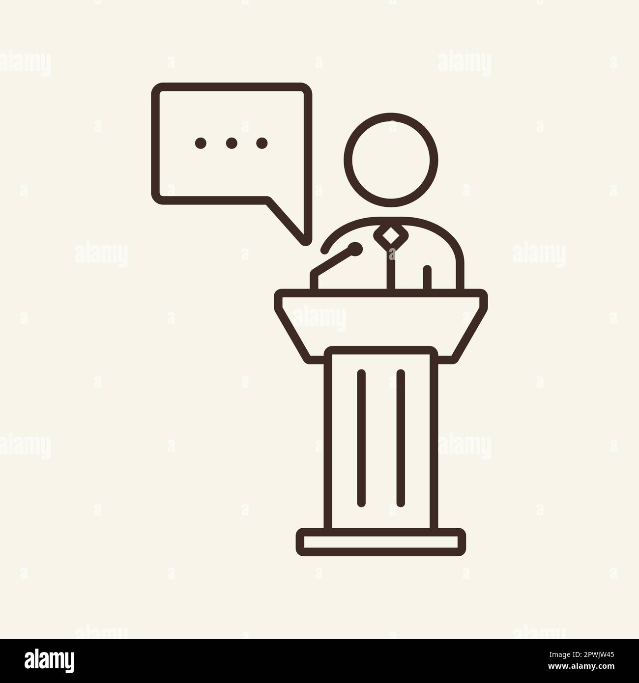 Presentation at conference line icon Stock Vector Image & Art - Alamy