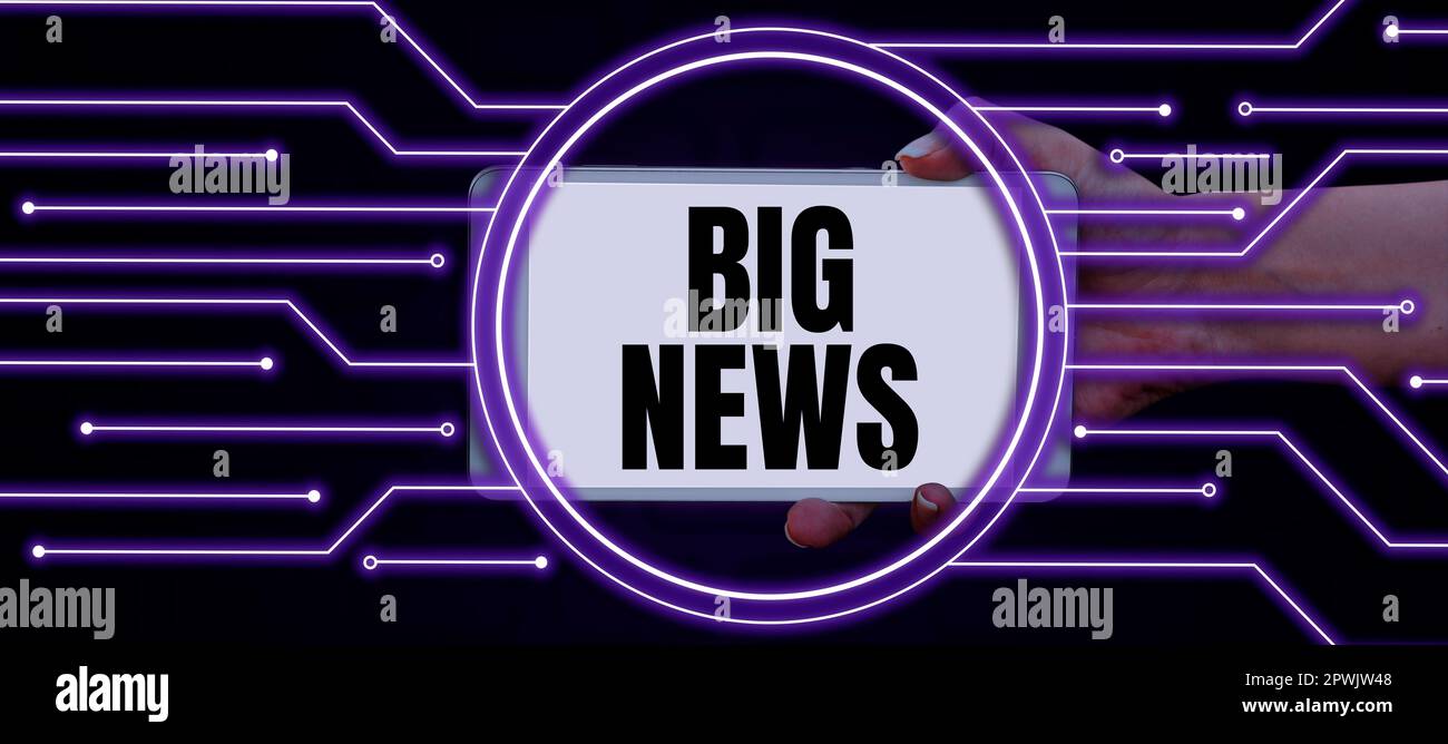 Text showing inspiration Big News, Business idea knowing actions no one ...