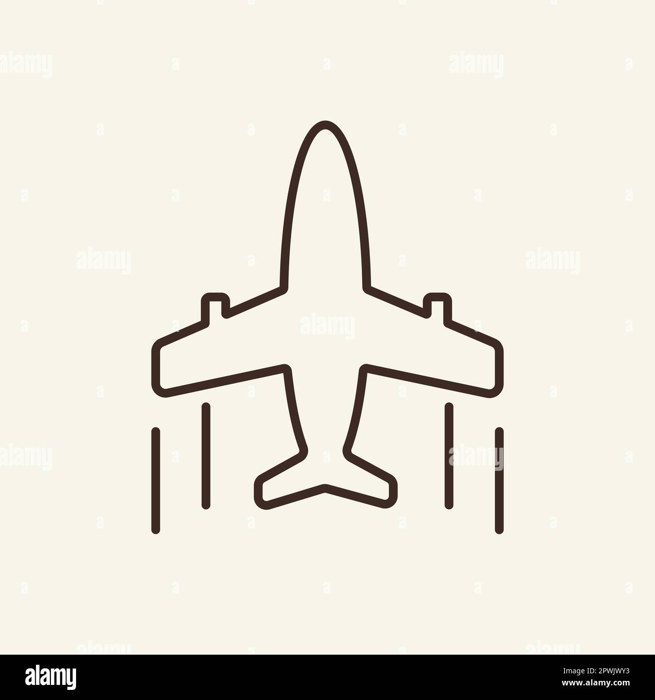 Airplane line icon Stock Vector Image & Art - Alamy