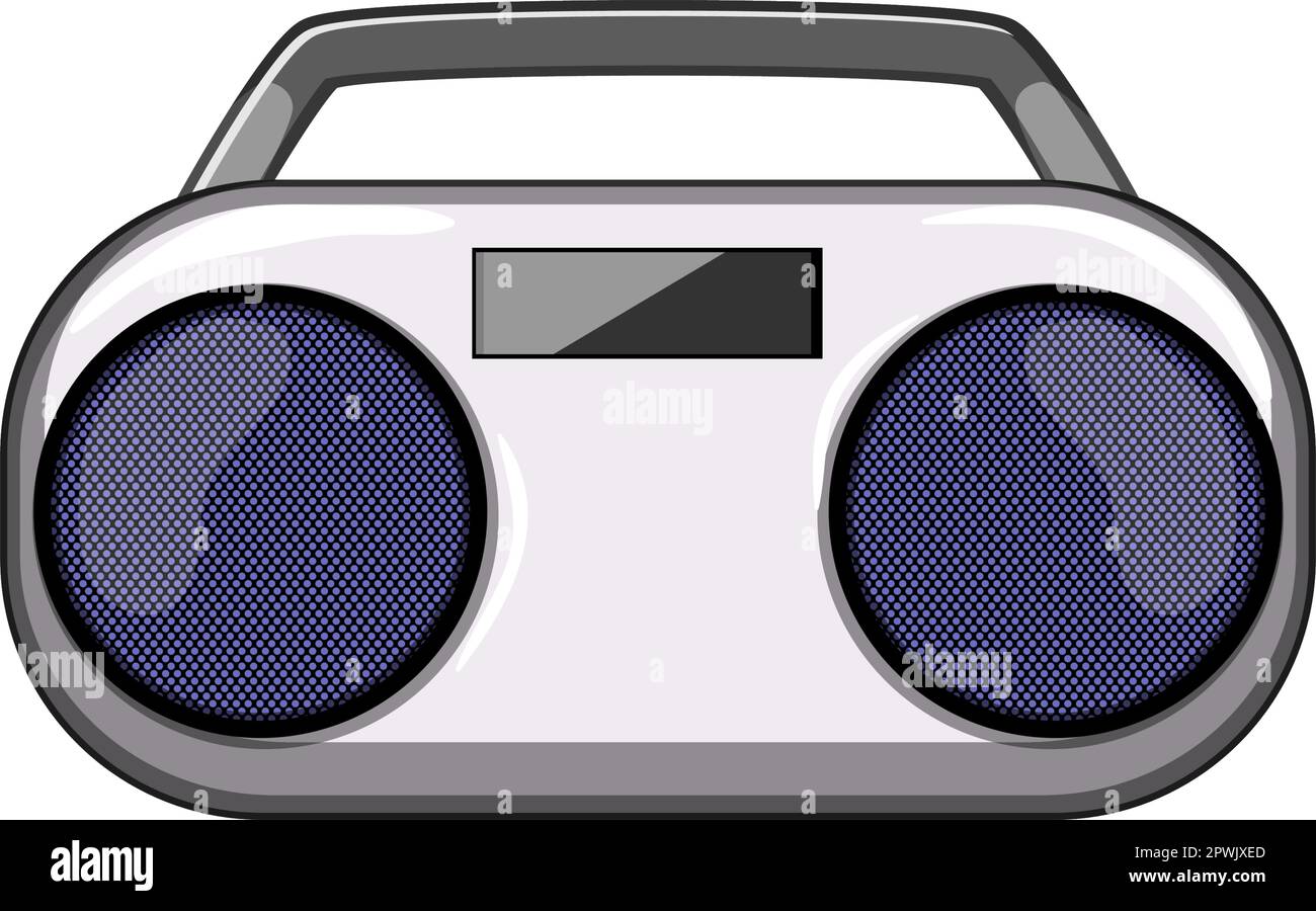 recorder boombox audio cartoon. music retro, old vintage recorder ...