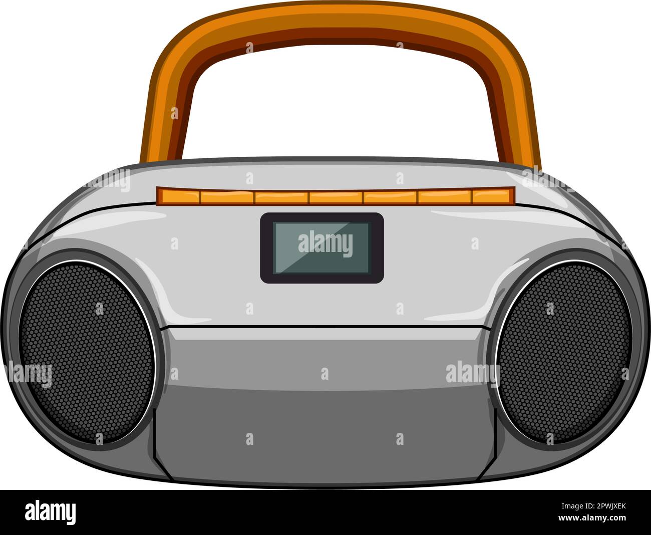 sound boombox audio cartoon. recorder music, retro old sound boombox ...