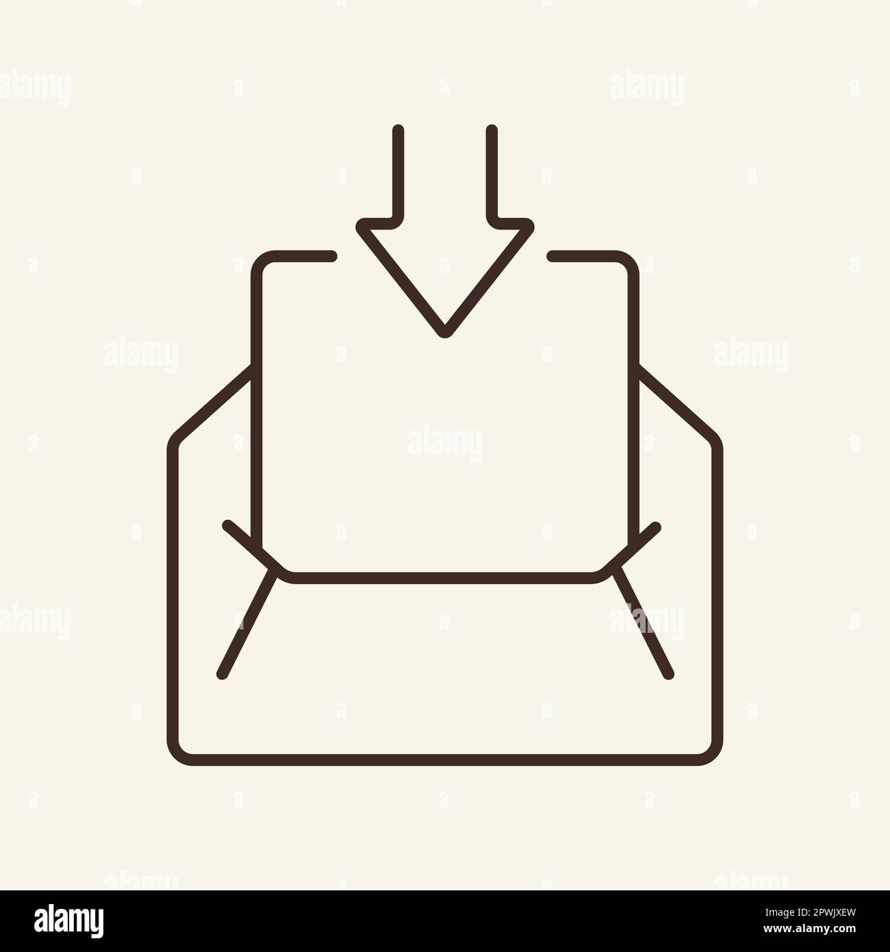 Incoming message line icon Stock Vector Image & Art - Alamy
