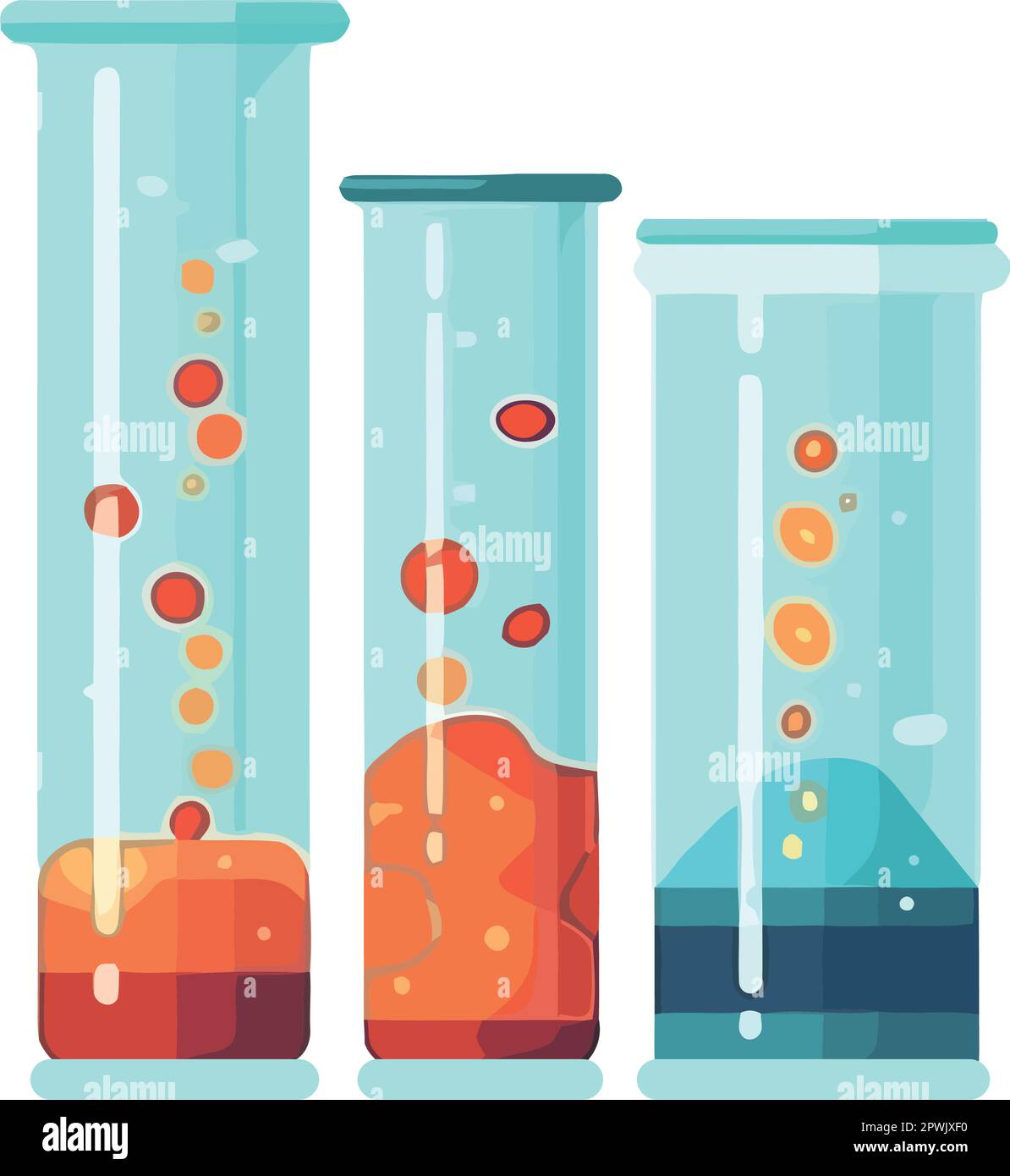 analyzing liquid in laboratory equipment vector Stock Vector Image ...