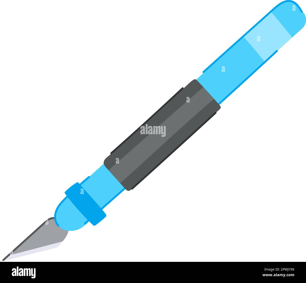 blade cutter knife cartoon. tool sharp, office cut blade cutter knife ...