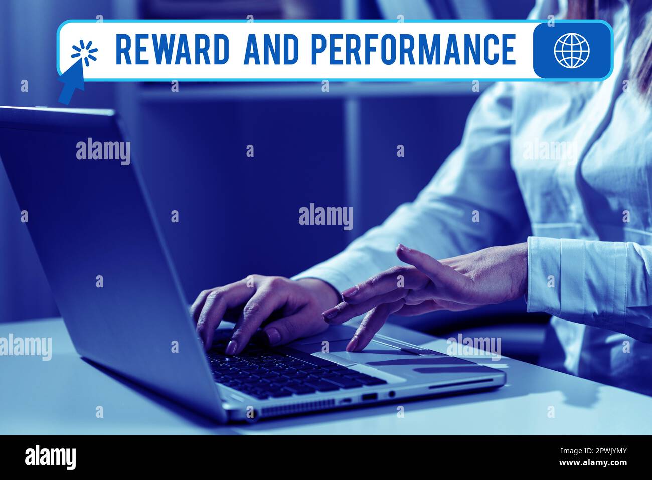 Text showing inspiration Reward And Performance, Conceptual photo Given ...
