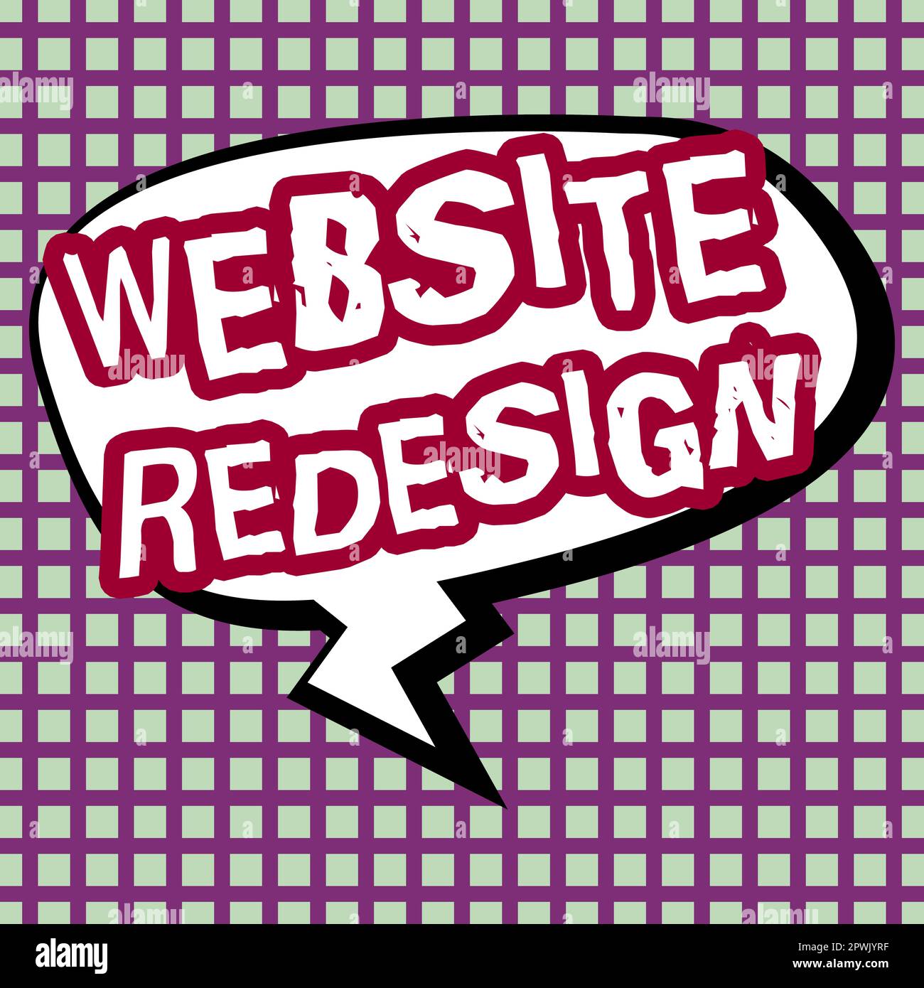 Sign displaying Website Redesign, Word for modernize improver or evamp your website's look and ...