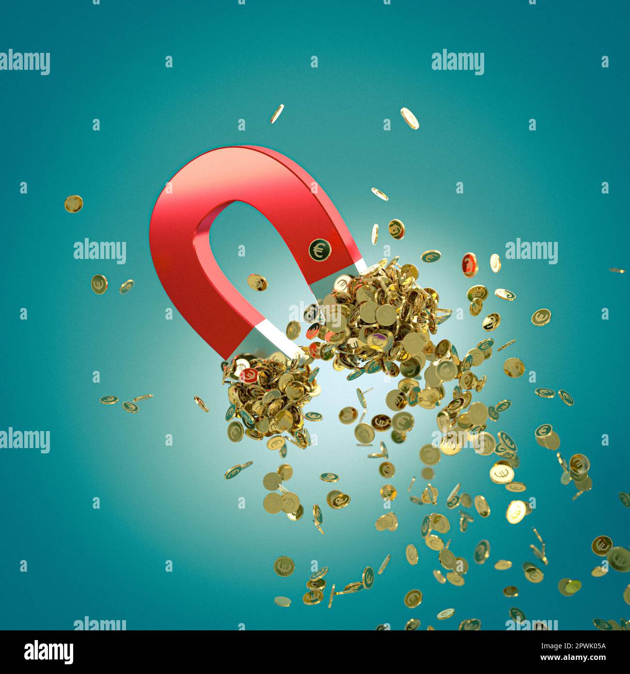 Magnet attracting gold coins hi-res stock photography and images - Alamy