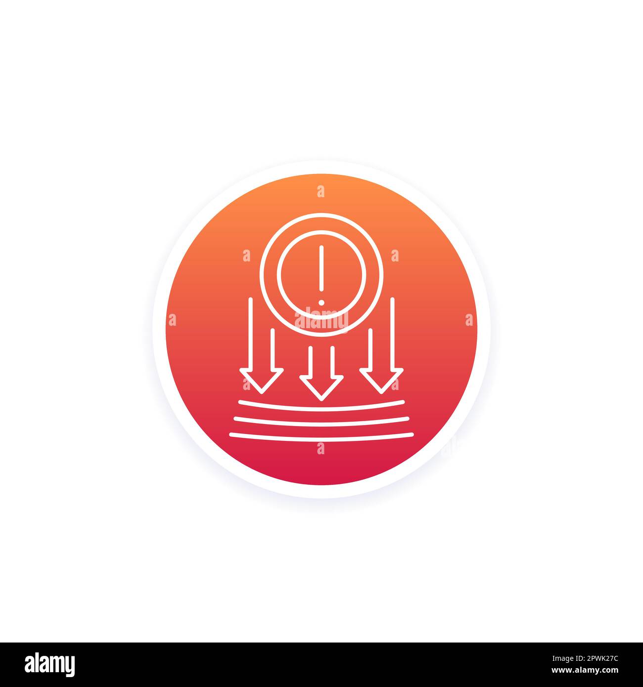high pressure warning line icon, vector Stock Vector Image & Art - Alamy