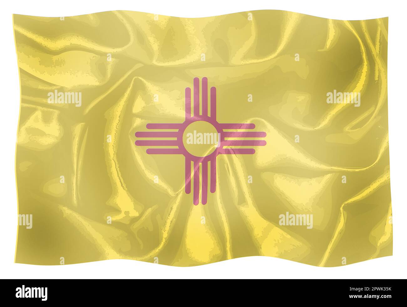 The flag of the state of New Mexico waving in the wind Stock Photo - Alamy