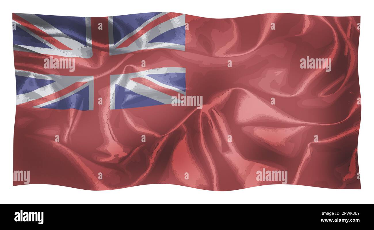 The Union Jack naval flag known as the red duster fluttering in the ...