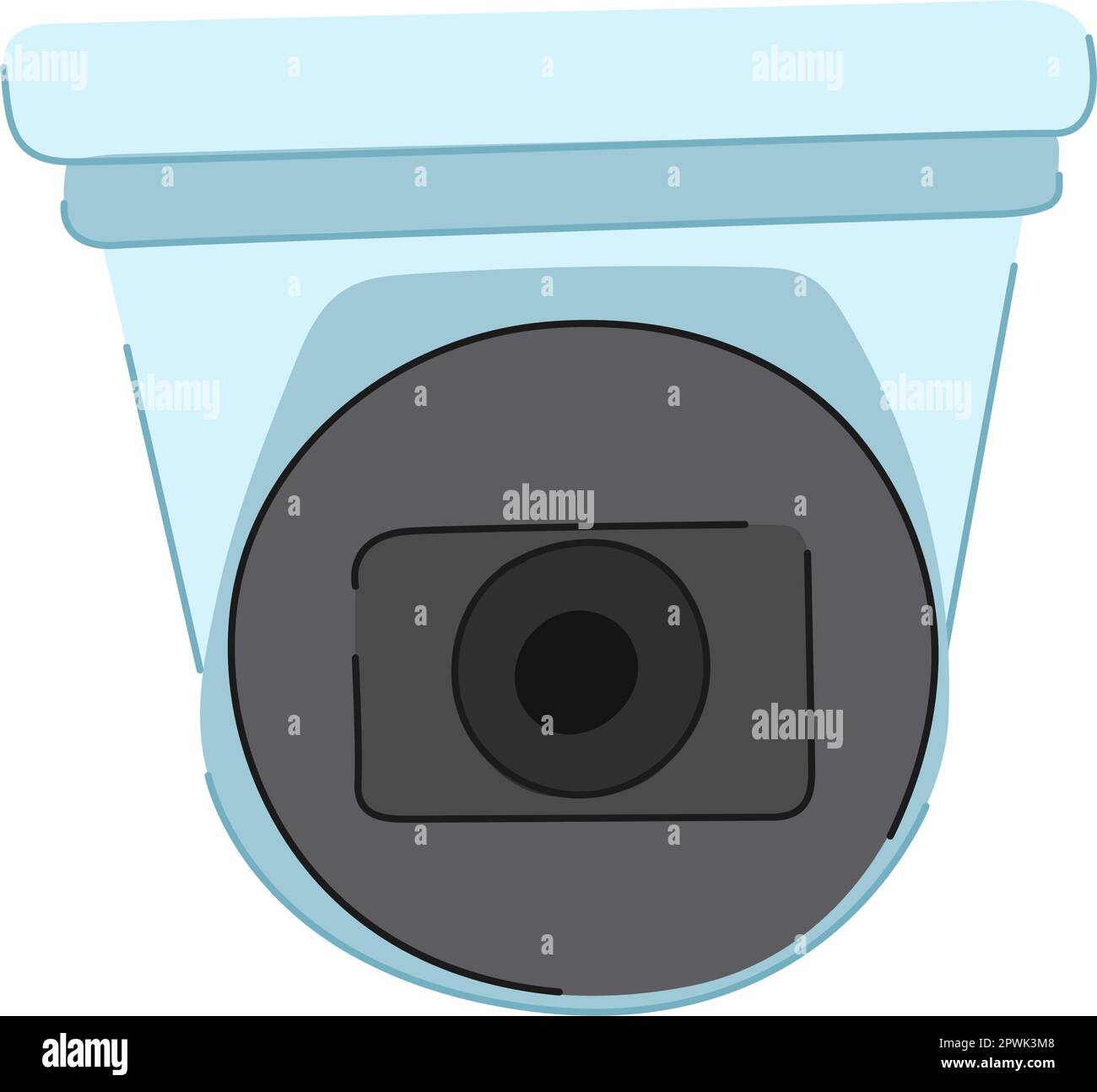 video security camera cartoon. safety system, control technology video ...