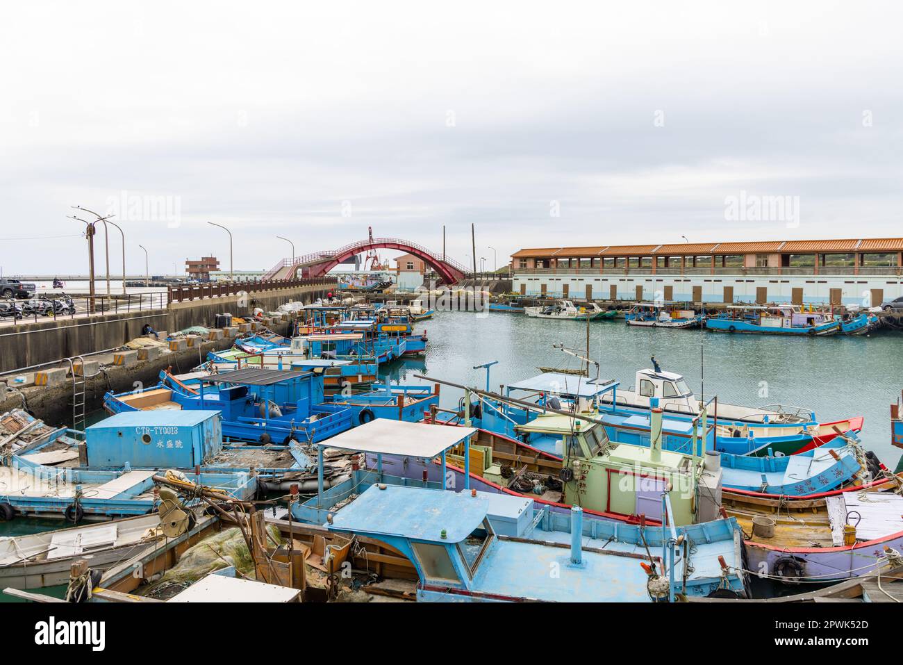 Taoyuan, Taiwan 20 April 2022: Zhuwei Fish Harbor in Taiwan Stock Photo ...