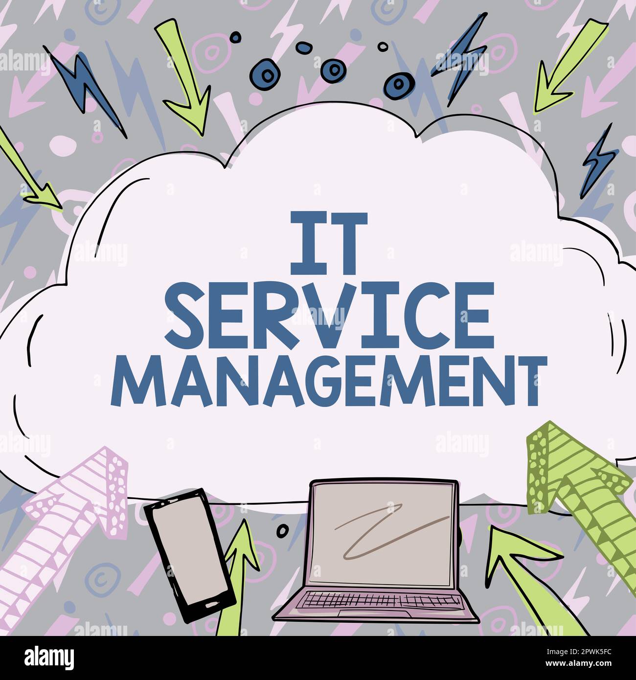 Handwriting text It Service Management, Business idea the process of ... Handwriting text It Service Management, Business idea the process of ...