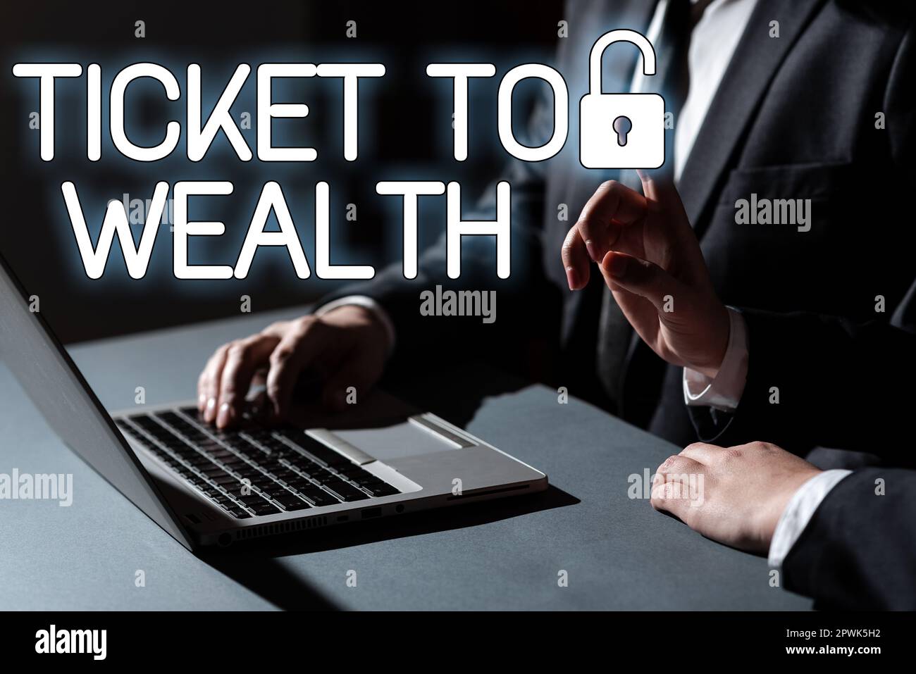 Text sign showing Ticket to Wealth, Business idea Wheel of fortune Passage to Successful and ...