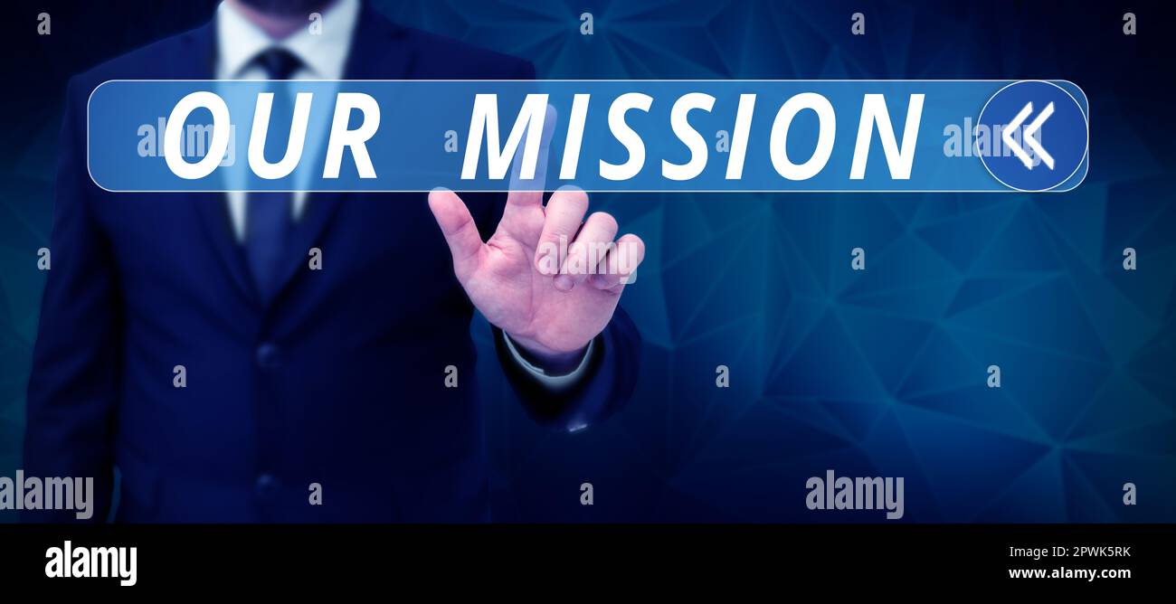 Hand writing sign Our Mission, Internet Concept tasks or schedule we ...