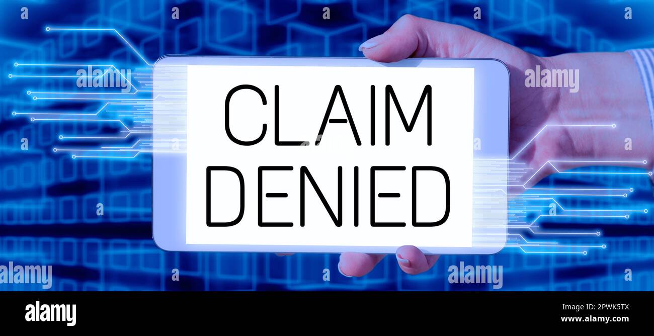 Text showing inspiration Claim Denied, Business idea Requested ...