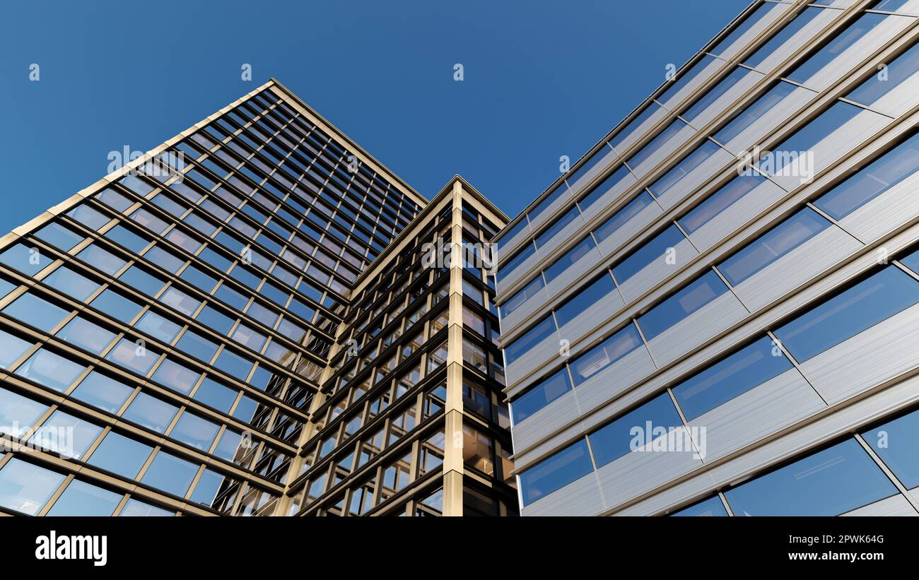 skyscraper office building tower urban city downtown corporate center ...