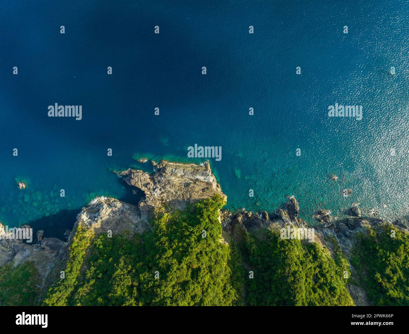 Top down view of the sea coastline Stock Photo - Alamy