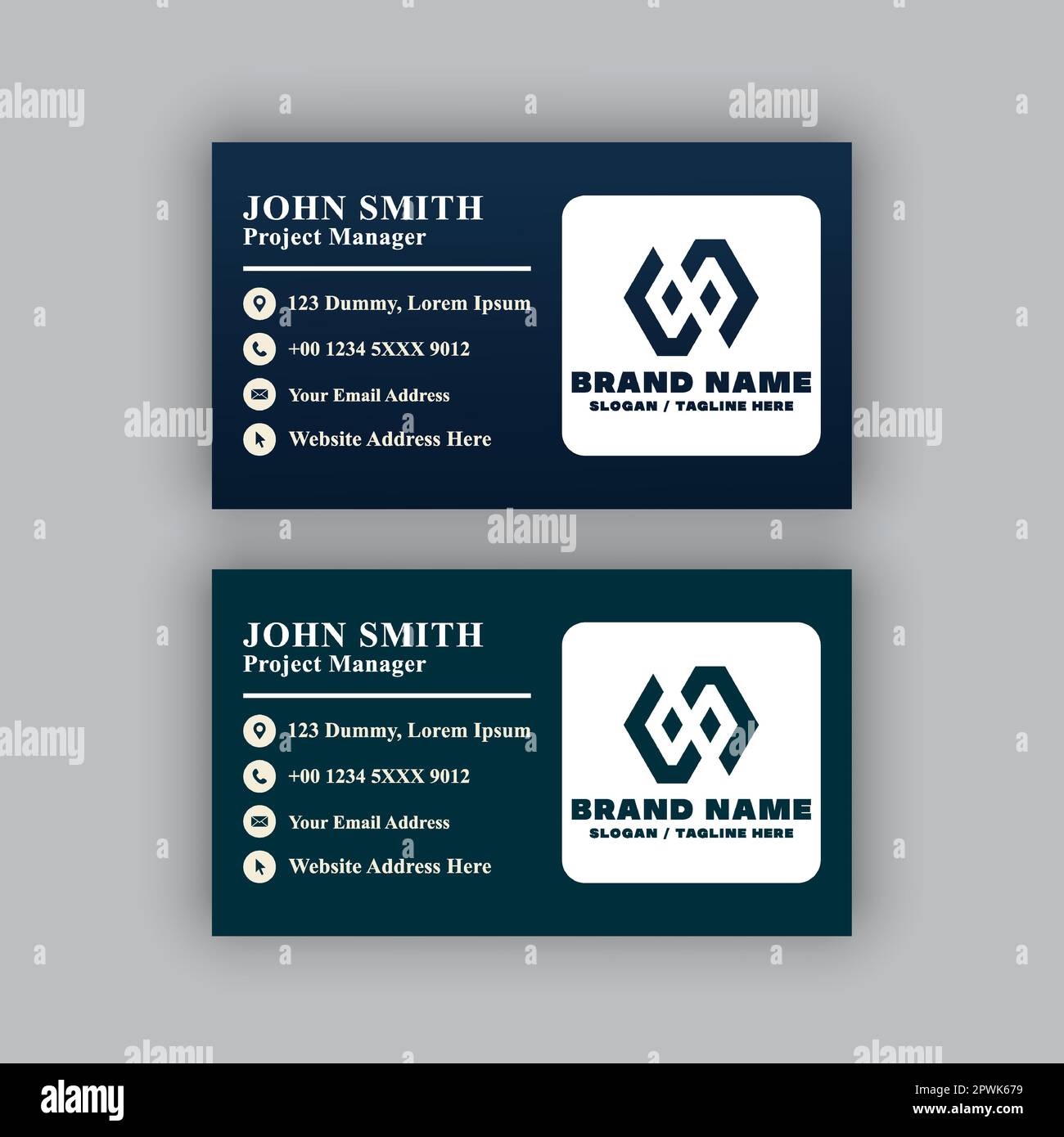 Simple, modern and elegant business card design template. Editable ...