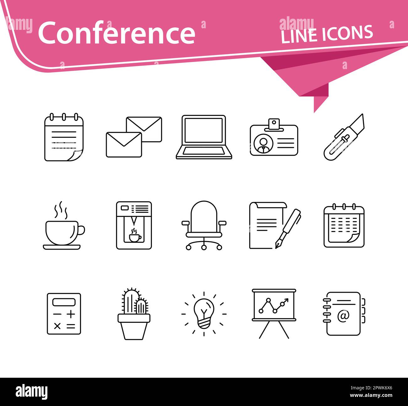 Conference icon set Stock Vector Image & Art - Alamy