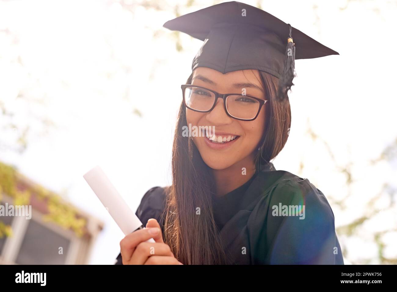 Key to personal success. a university student on graduation day Stock ...
