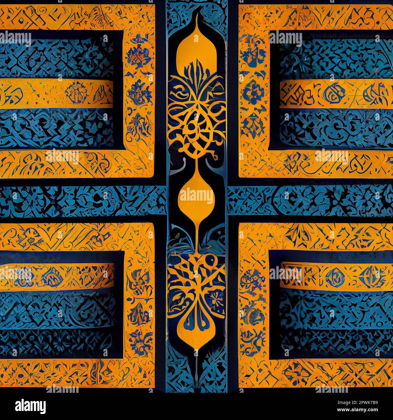 Vintage Islamic Tile Pattern Background Stock Photo - Alamy