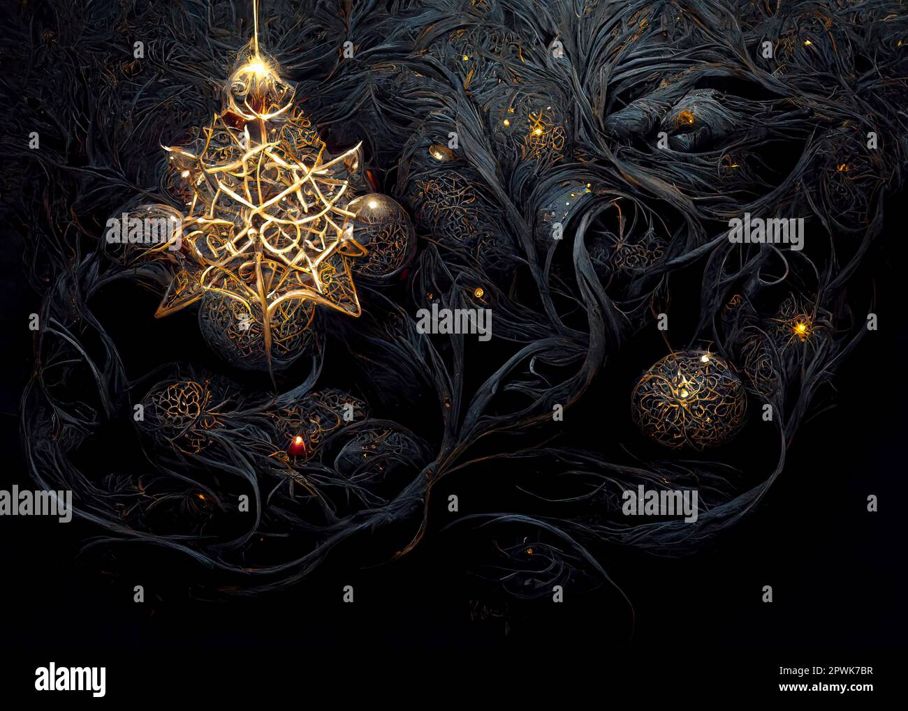 Christmas Decorations in Gothic Style Stock Photo - Alamy