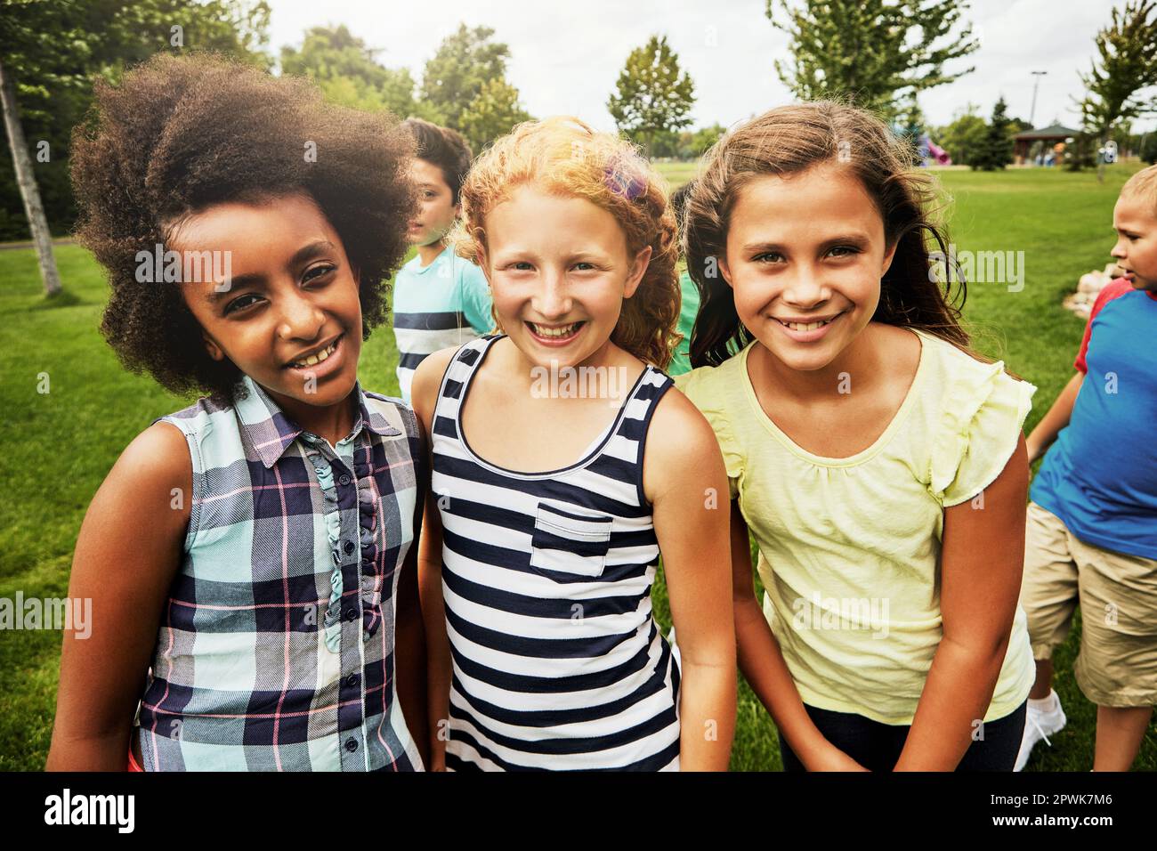 Best friends are the best part of childhood. Portrait of a group of ...