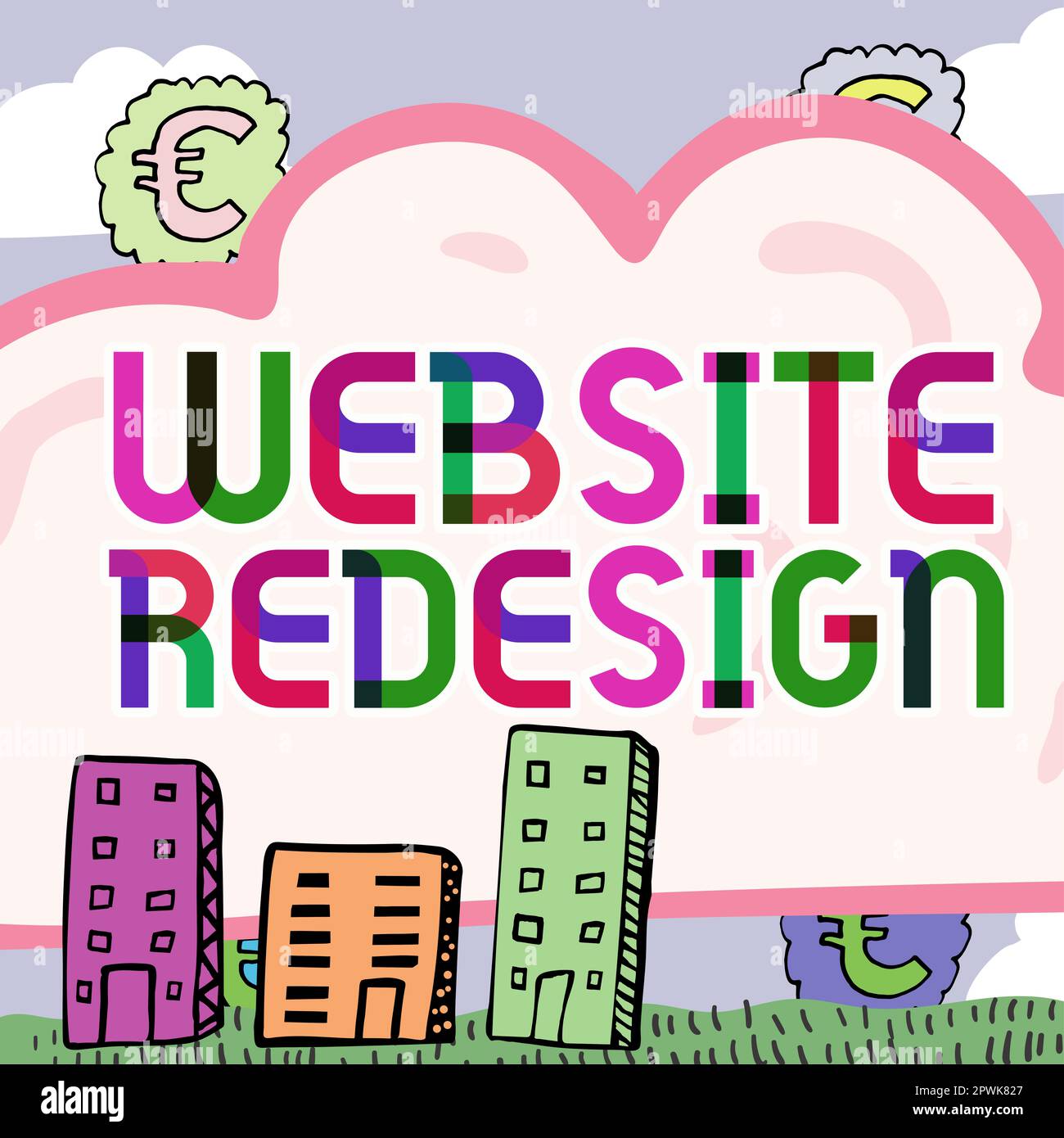 Conceptual caption Website Redesign, Business approach modernize improver or evamp your website ...