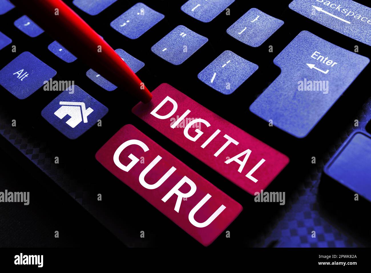 Conceptual display Digital Guru, Business idea teacher and intellectual ...