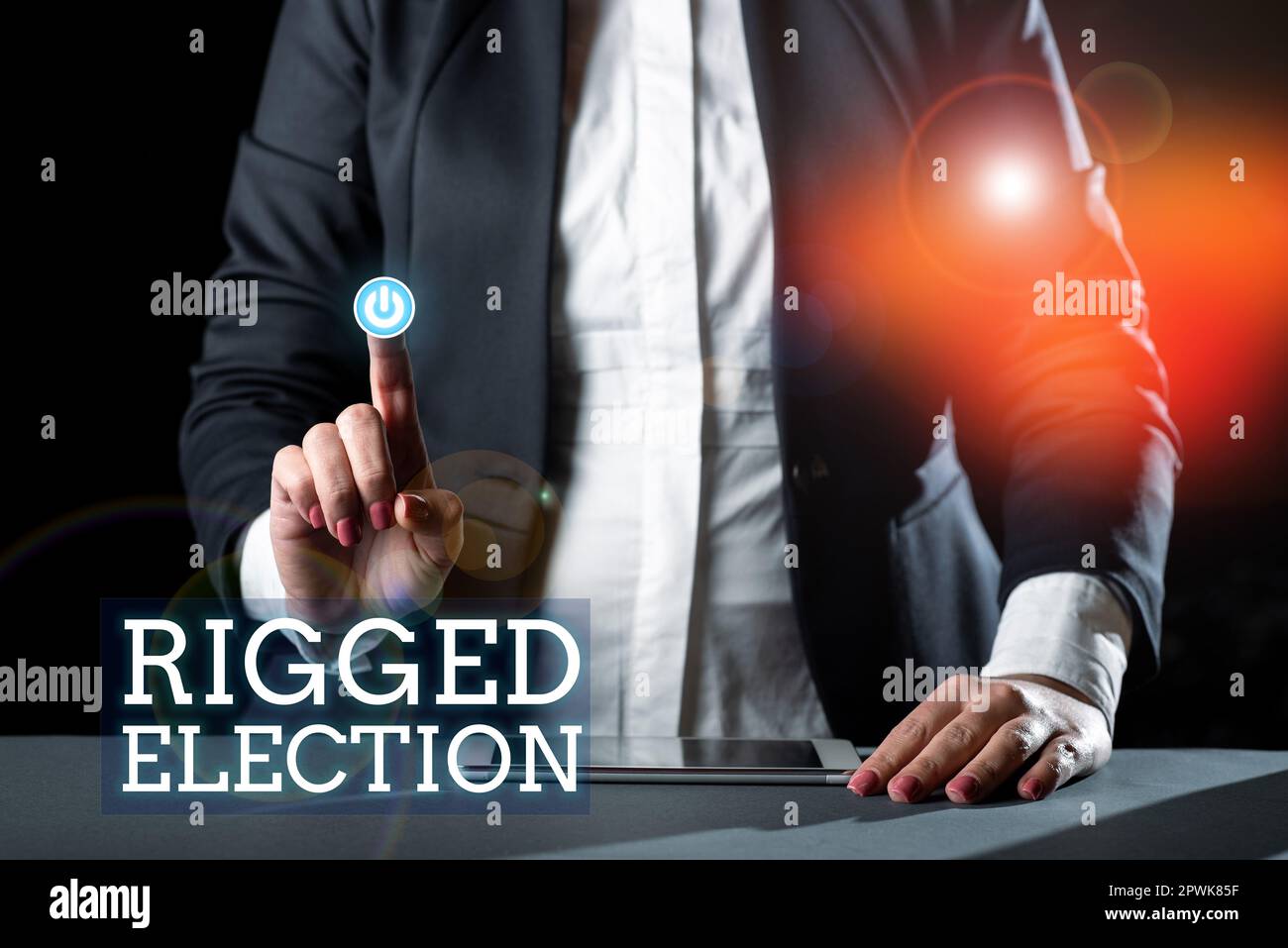 Text showing inspiration Rigged Election, Concept meaning Manage ...