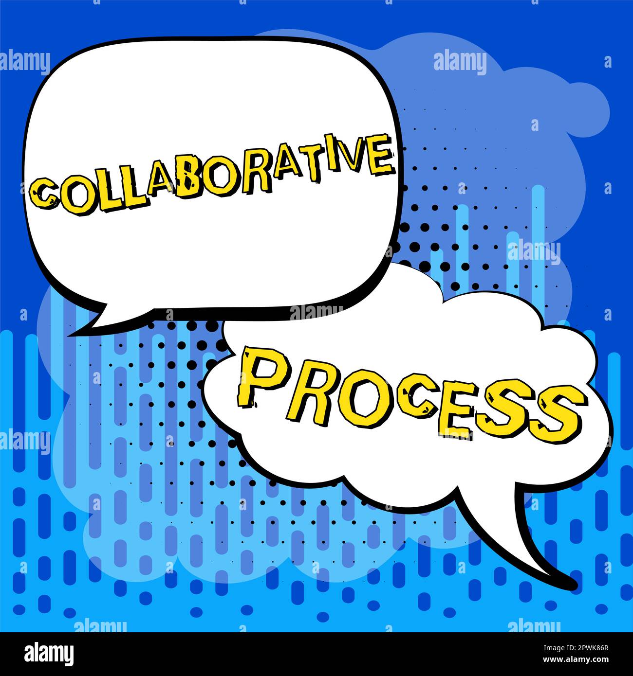 Handwriting text Collaborative Process, Business approach people and ...