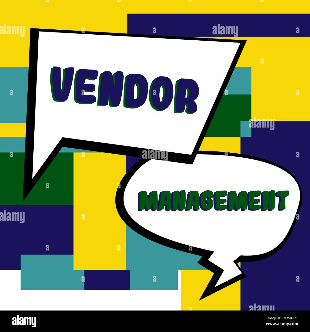 Handwriting text Vendor Management, Word Written on activities included ...