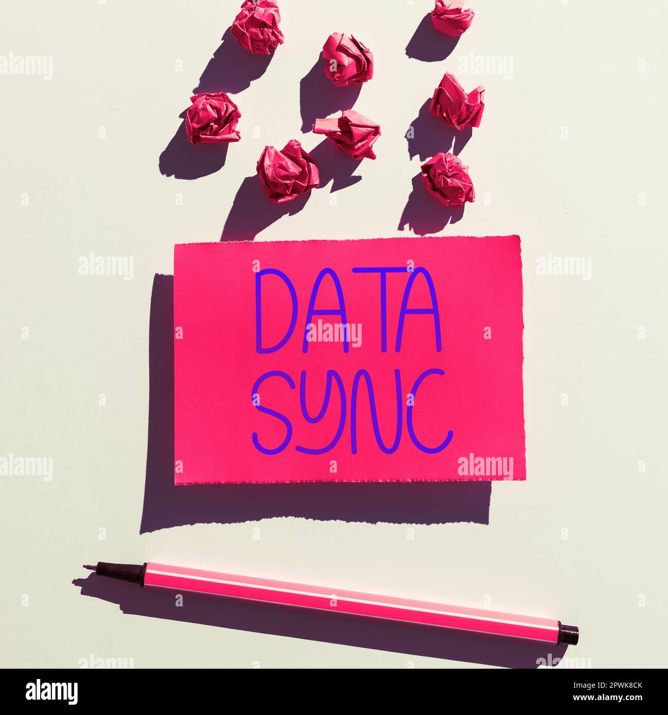 Sign Displaying Data Sync Concept Meaning Data That Is Continuously