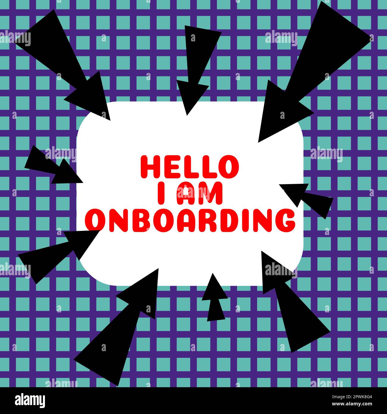 Handwriting text Hello I Am Onboarding, Business showcase Action Process of integrating a new ...