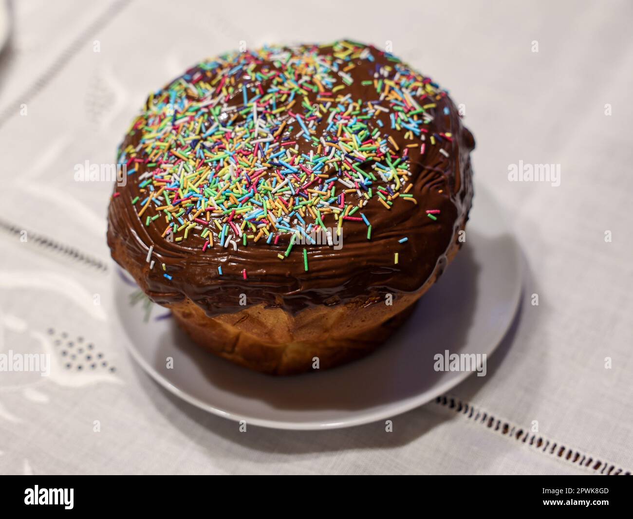 Traditional Ukrainian Easter Cake Kulich or Orthodox Christian Easter ...